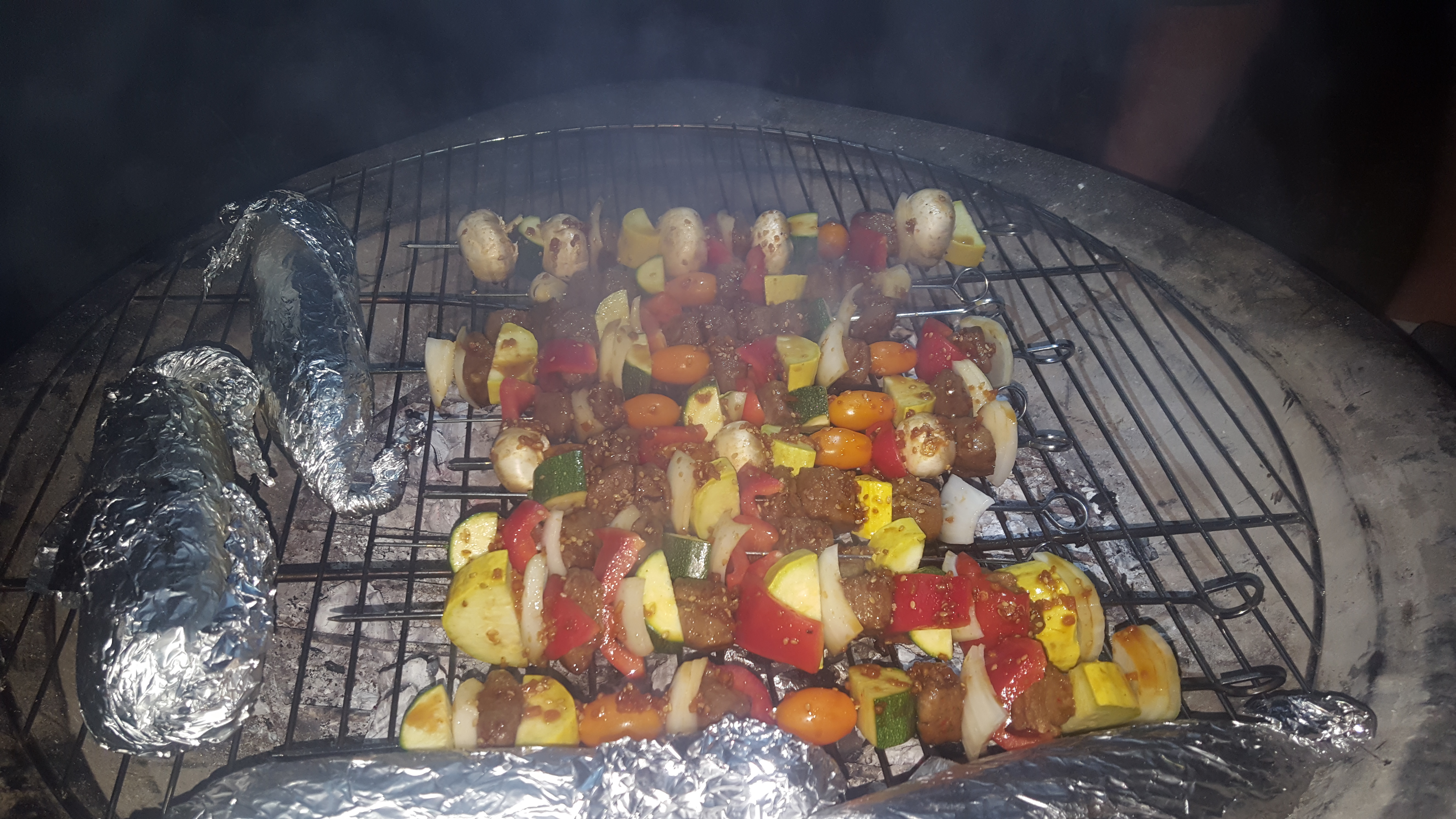 Vegan Kebabs with Roasted Corn – Open Fire Camping